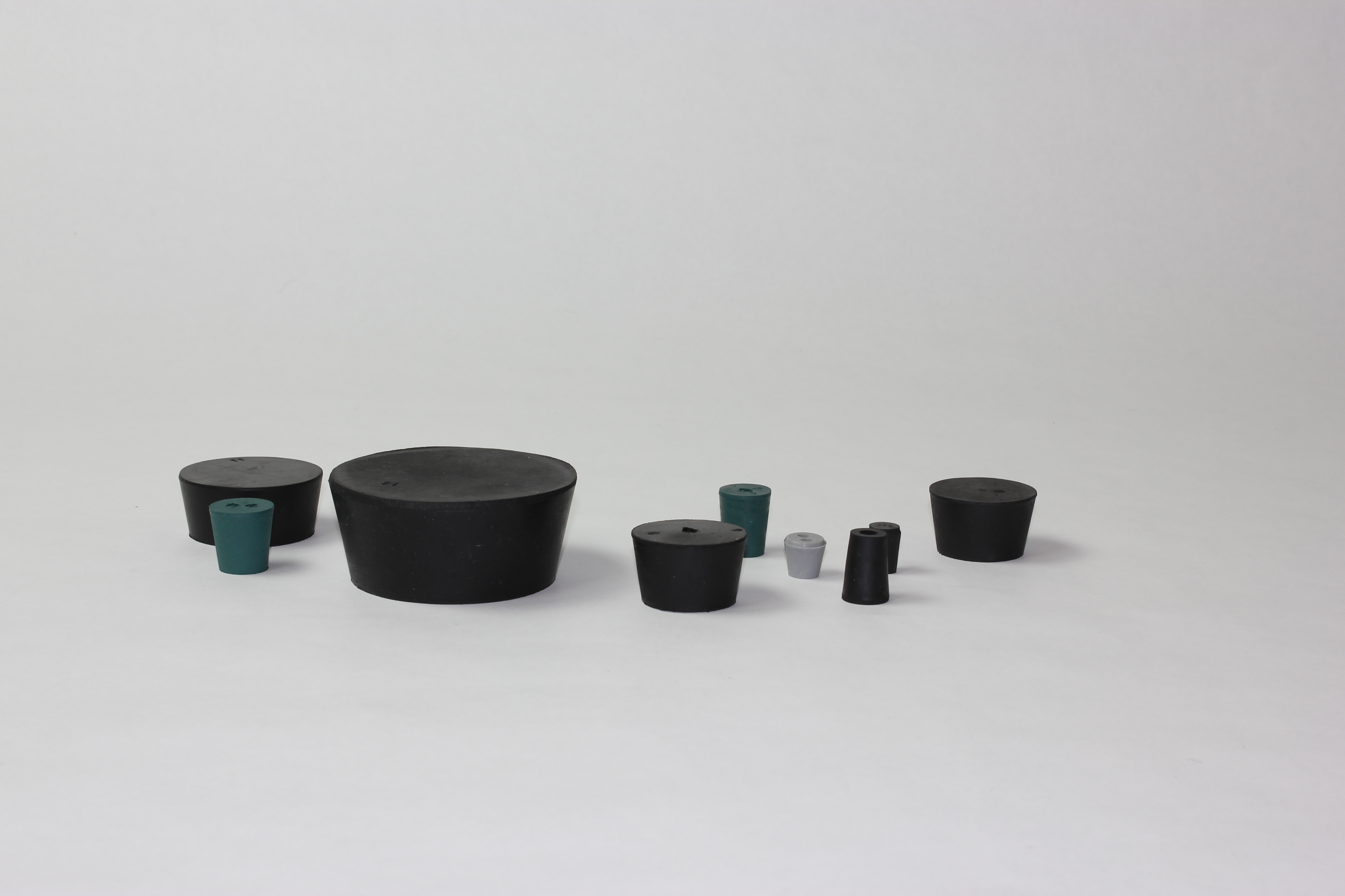 Lab Stoppers (Solid, 1-Hole, & 2-Hole) On Rubbermill